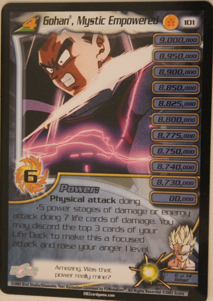 DBZ CCG | 101 Gohan Mystic Empowered Lv4 – DBZ Exchange