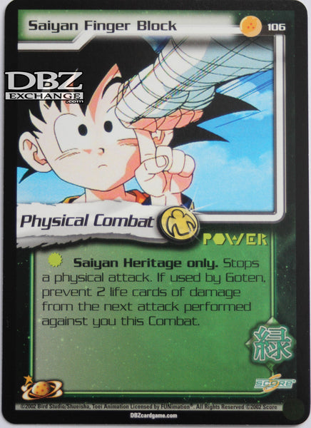 Retro DBZ CCG | 106 Saiyan Finger Block – DBZ Exchange