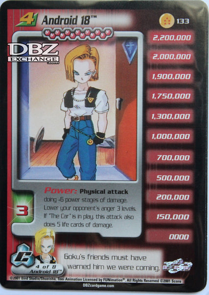 Retro DBZ CCG | 133 Android 18 Lv4 Personality – DBZ Exchange