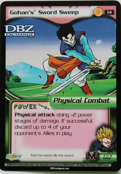 Retro DBZ CCG | 14 Gohan Sword Sweep – DBZ Exchange