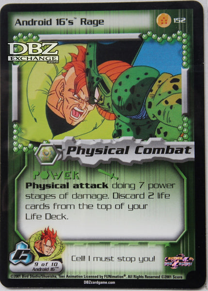 Retro DBZ CCG | 152 Android 16's Rage – DBZ Exchange