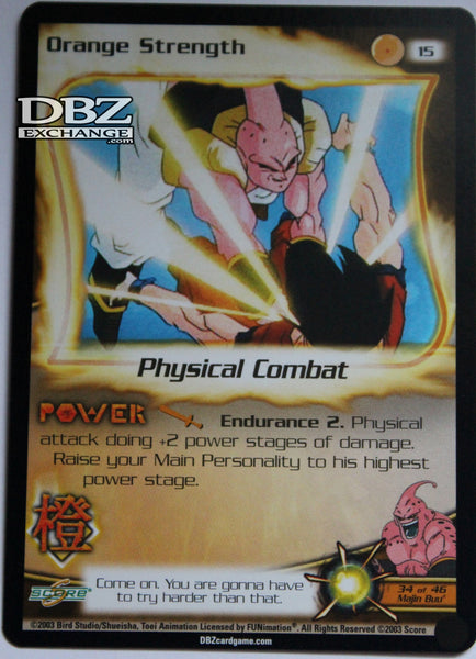 Retro DBZ CCG | 15 Orange Strength – DBZ Exchange