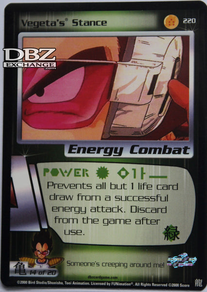 Retro DBZ CCG | 220 Vegeta's Stance – DBZ Exchange