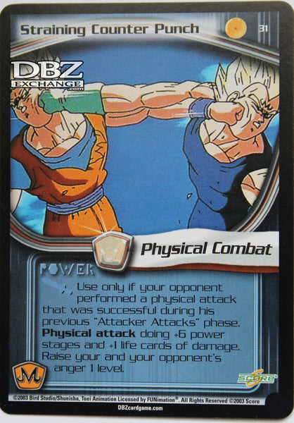 Retro DBZ CCG | 31 Straining Counter Punch – DBZ Exchange