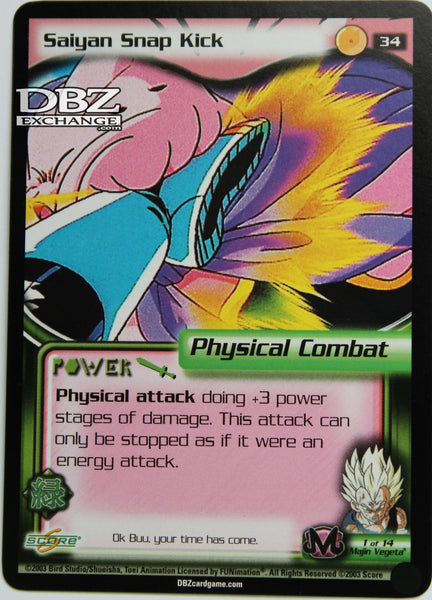 Retro DBZ CCG | 34 Saiyan Snap Kick – DBZ Exchange
