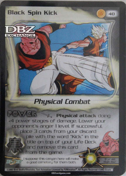 Retro DBZ CCG | 40 Black Spin Kick – DBZ Exchange
