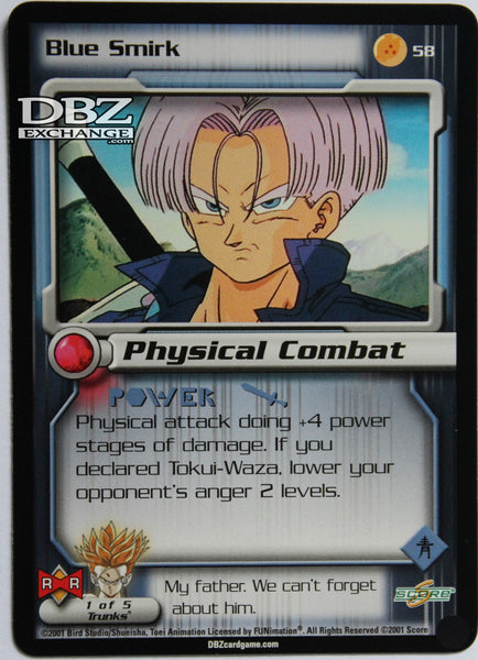 Retro DBZ CCG | 58 Blue Smirk – DBZ Exchange