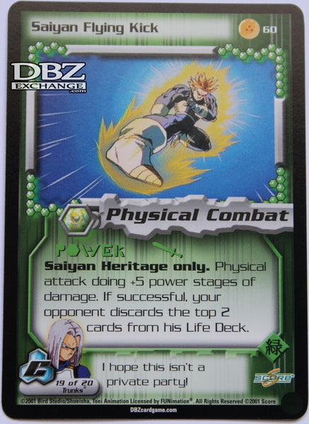 Retro DBZ CCG | 60 Saiyan Flying Kick – DBZ Exchange