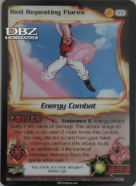 Retro DBZ CCG | 77 Red Repeating Flares – DBZ Exchange