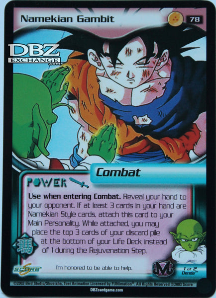 Retro Score DBZ CCG | 78 Namekian Gambit – DBZ Exchange