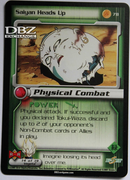 Retro DBZ CCG | 78 Saiyan Heads Up – DBZ Exchange
