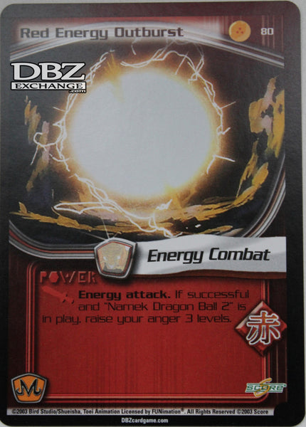 Retro DBZ CCG | 80 Red Energy Outburst – DBZ Exchange