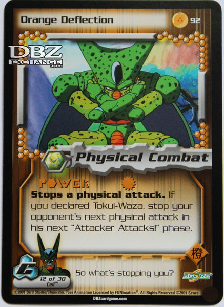Retro DBZ CCG | 92 Orange Deflection – DBZ Exchange