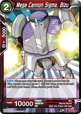 Dragon Ball Super TCG | BT3-024 Mega Cannon Sigma, Bizu – DBZ Exchange