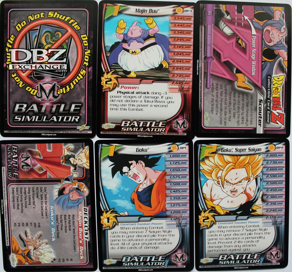 Retro DBZ CCG | Buu Saga Battle Simulator Inserts – DBZ Exchange
