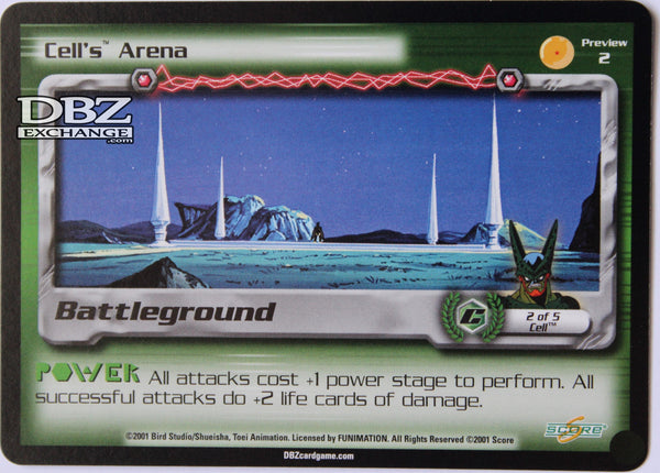Retro DBZ CCG | Preview 2 Cell's Arena – DBZ Exchange