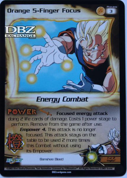 Retro Score DBZ CCG | Preview 3 Orange 5-Finger Focus – DBZ Exchange