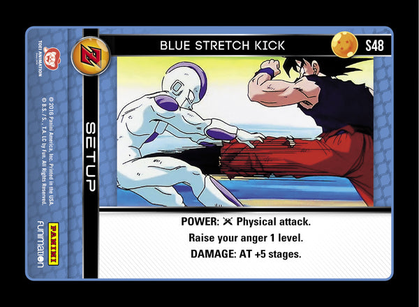 DBZ CCG | S48 Blue Stretch Kick – DBZ Exchange